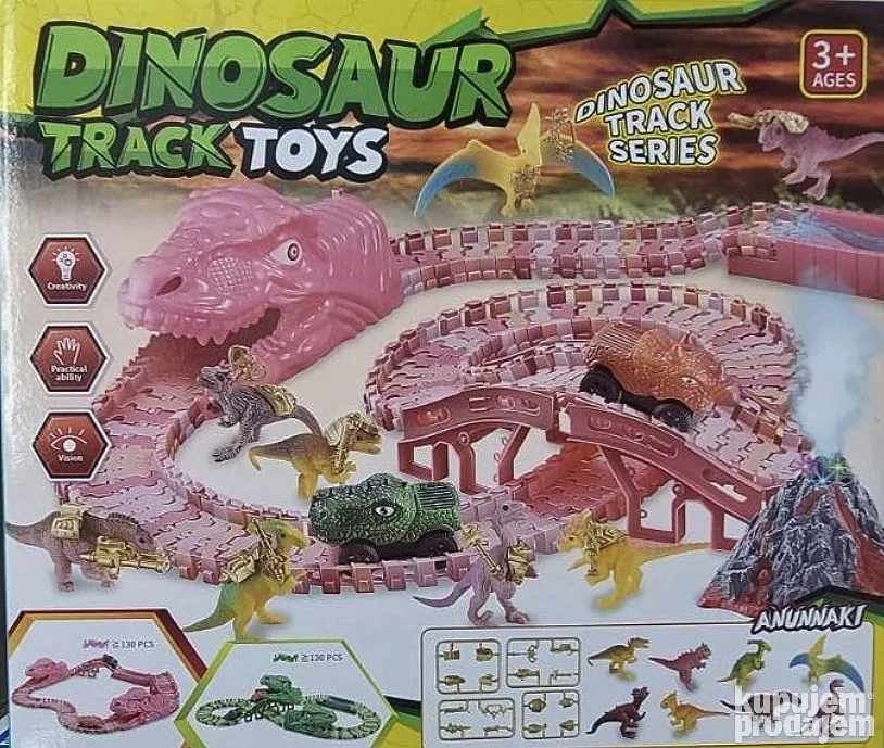 Dinosaur trkacka staza 136 delova 2K24M290 - Dinosaur trkacka staza 136 delova 2K24M290