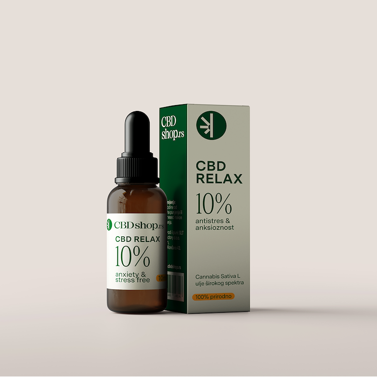 CBD ulje RELAX 10% anxiety & stress free