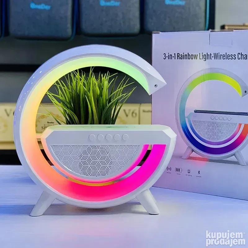 Google G RGB stona lampa zvucnik punjac bezicni za telefone - Google G RGB stona lampa zvucnik punjac bezicni za telefone