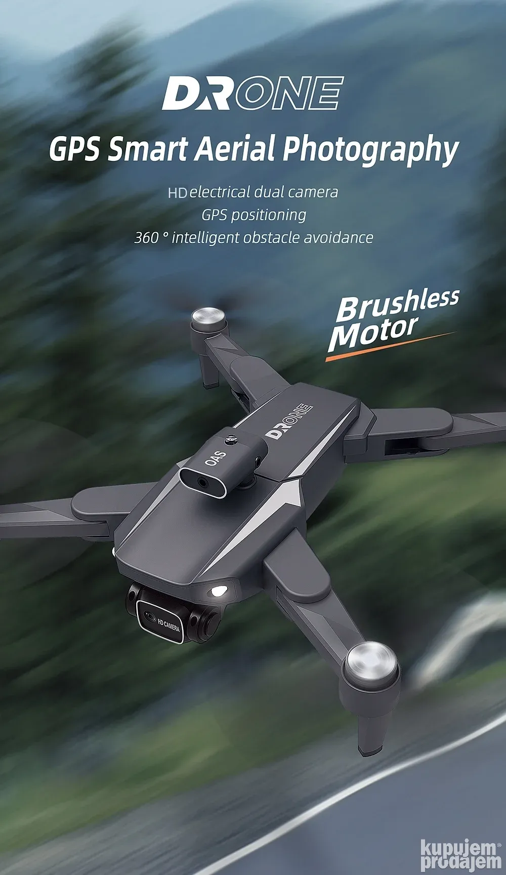 H5 968 Brushless Dron WiFi GPS HD Dual Cam + Sig. senzori - H5 968 Brushless Dron WiFi GPS HD Dual Cam + Sig. senzori