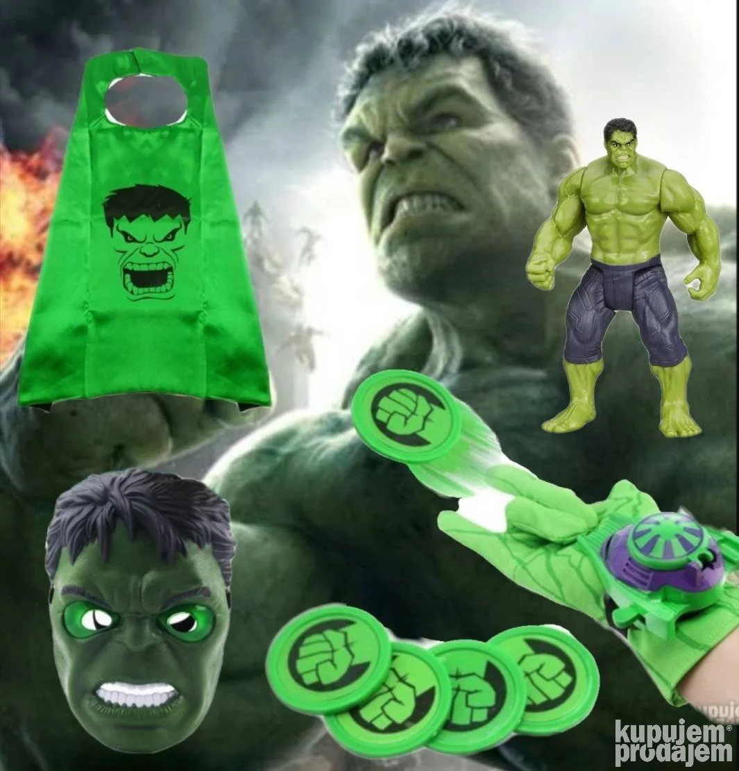 Hulk kostim sa plaštom i igračkom - Hulk kostim sa plaštom i igračkom