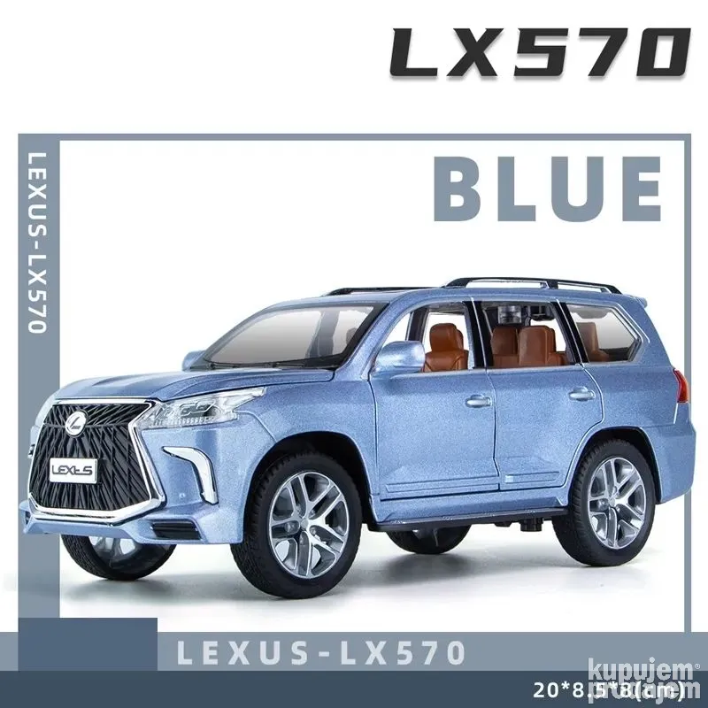 Lexus LX570 Plavi 1/24 Metal - Lexus LX570 Plavi 1/24 Metal