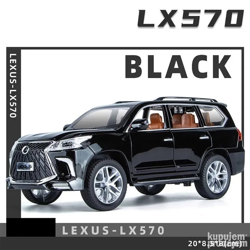 Lexux LX570 Crni 1/24 - Lexux LX570 Crni 1/24