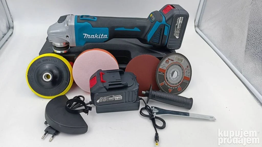 Makita Aku Brusilica + set za poliranje 88v + dve baterije - Makita Aku Brusilica + set za poliranje 88v + dve baterije