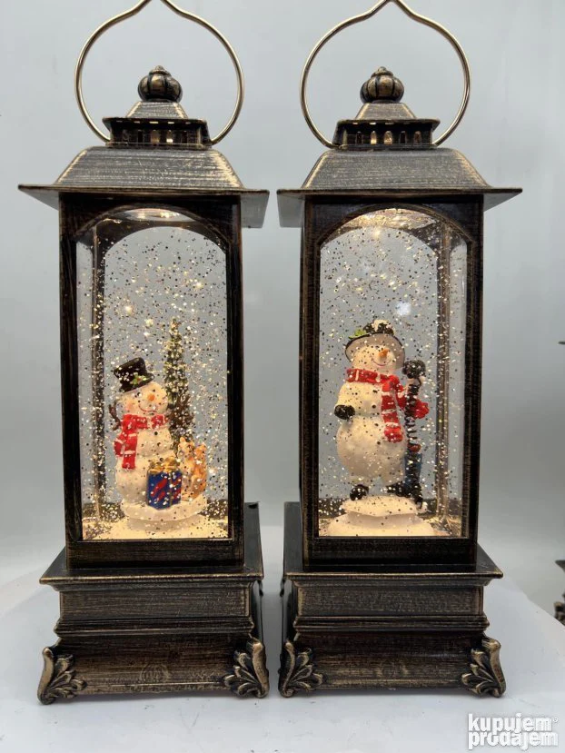 Novogodišnji ukrasni fenjer lampa snesko belic - Novogodišnji ukrasni fenjer lampa snesko belic