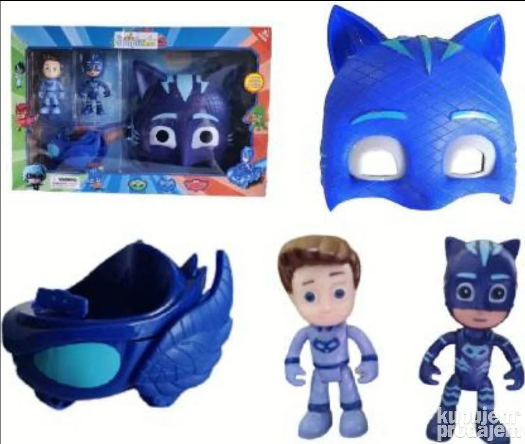 PJ masks Catboy set sa vozilom i maskom plavi - PJ masks Catboy set sa vozilom i maskom plavi