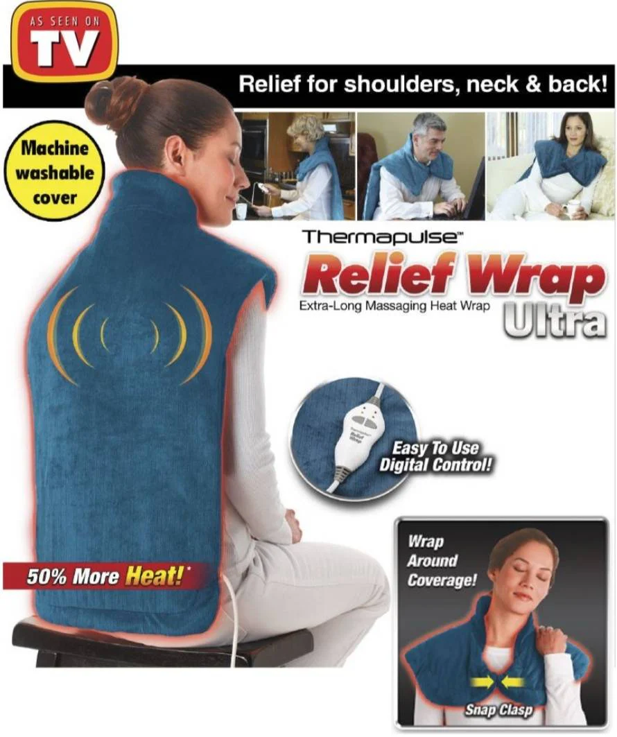 Plašt masažer za ledja + grejač 2u1 relief wrap - Plašt masažer za ledja + grejač 2u1 relief wrap