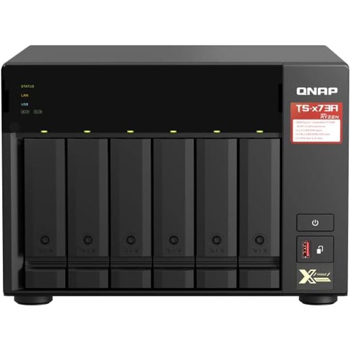 QNAP TS-673A-SW5T 6-bay NAS + QSW-1105-5T 2.5GbE 5 port switch