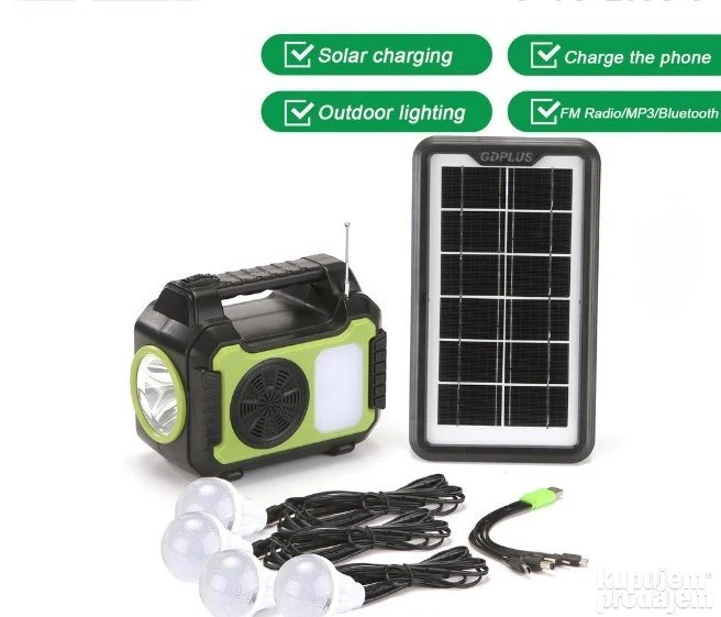 Solarni sistem panel baterija lampa zvucnik Bluetooth - Solarni sistem panel baterija lampa zvucnik Bluetooth