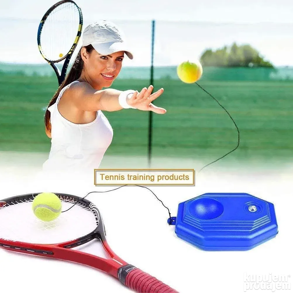 Teniski trener postolje sa kanapom i loptica za tenis - Teniski trener postolje sa kanapom i loptica za tenis