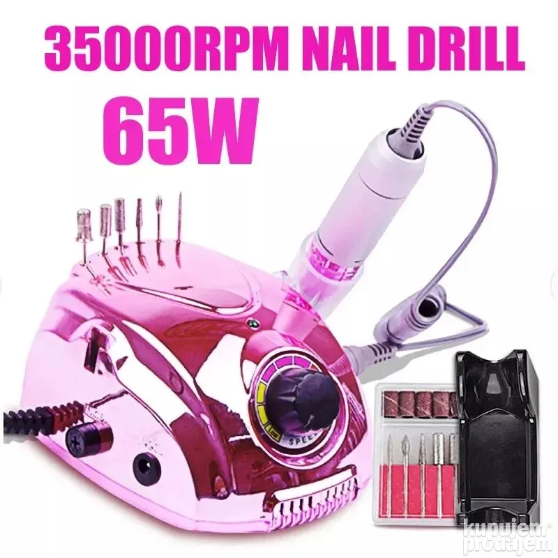 Turpija za nokte DM-212 Hromirana 65w 35000obrt Pink - Turpija za nokte DM-212 Hromirana 65w 35000obrt Pink