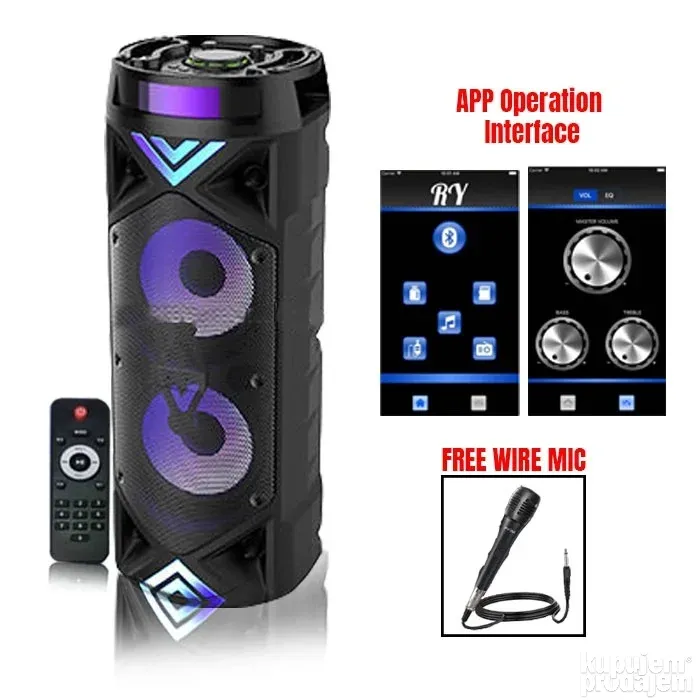 Veliki Bluetooth Zvucnik ZQS-6201 + mikrofon - Veliki Bluetooth Zvucnik ZQS-6201 + mikrofon