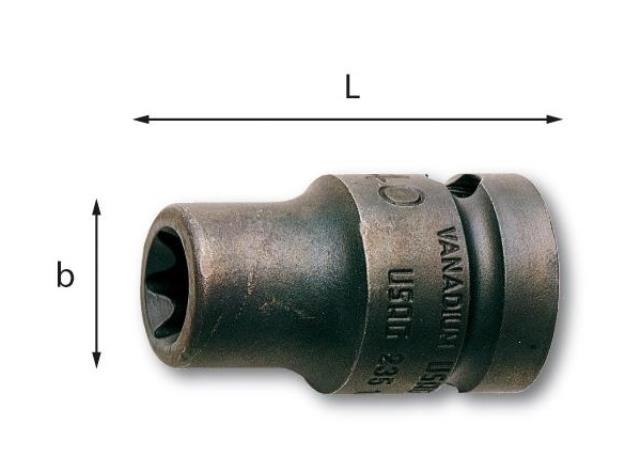 "Ključ nasadni kovani E-Torx E24 prihvat 1/2"" dužina 45 mm 235 MTX USAG"