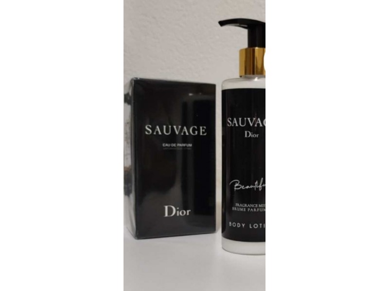 SET Sauvage Dior Parfem+Body Losion