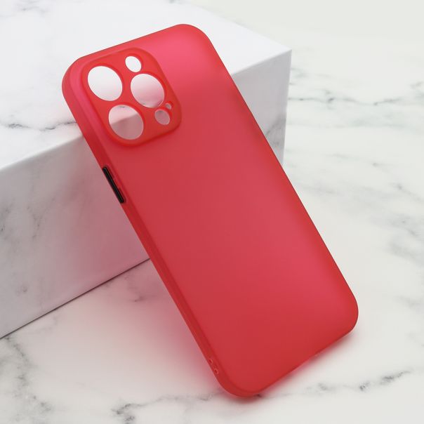 Futrola silikon Buttons za iPhone 14 Pro Max, crvena