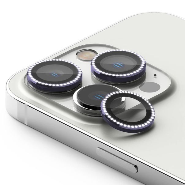 Zaštita za kameru Diamond za iPhone 15 Pro/iPhone 15 Pro Max, ljubičasta