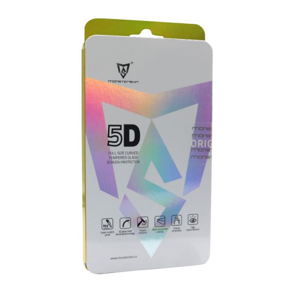 Folija za zaštitu ekrana Glass monsterskin 5D za iPhone 15 Pro Max, crna