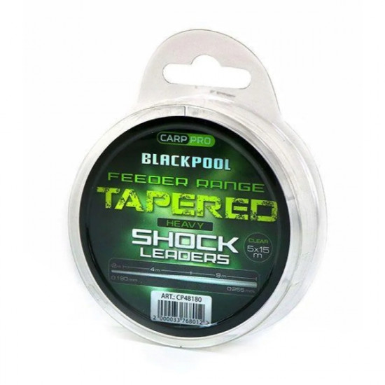 CARP PRO ŠOK LEADER TAPERED 5X15 0,18MM-0,255MM