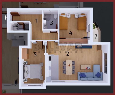 3,0 stan , centar, 72 m2, II sprat, cg.