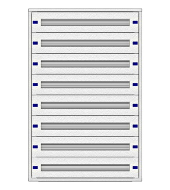 Modularno kućište 3-24K 8-redno, komplet, met.pred.ploče
Front plates sheet steel