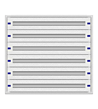 Modularno kućište 4-18K 6-redno, komplet, met.pred.ploče
Front plates sheet steel