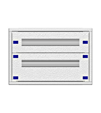 Inst.umetak 2-7K komplet, 2 redni,dubina 180mm, met.pr.ploče
Front plates sheet steel