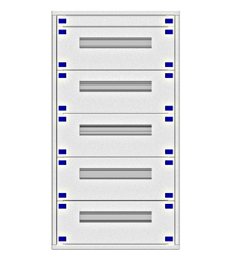 Umetak KVN 60mm 2-21K, 5-redni,met.pr.ploče,spremno za ožič.
front plates sheet steel, prepared for wiring duct installation