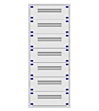 Umetak KVN 60mm 2-28K, 7-redni,met.pr.ploče,spremno za ožič.
front plates sheet steel, prepared for wiring duct installation