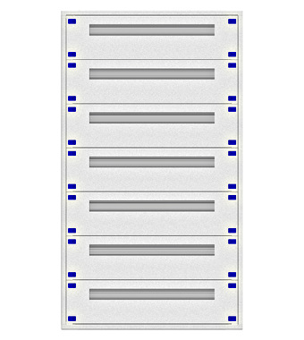 Umetak KVN 60mm 3-28K, 7-redni,met.pr.ploče,spremno za ožič.
front plates sheet steel, prepared for wiring duct installation