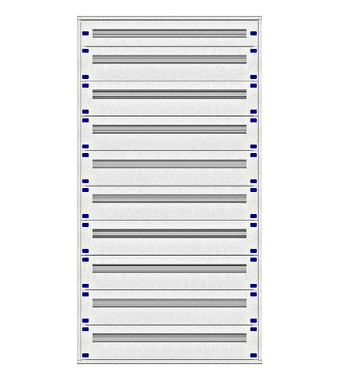 Umetak KVN 40mm 4-39K, 10-redni,met.pr.pl.,spremno za ožič.
front plates sheet steel, prepared for wiring duct installation