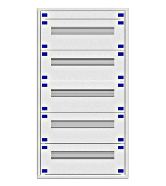 Umetak KVN 40mm 2-21K, 5-redni,met.pr.ploče,spremno za ožič.
front plates sheet steel, prepared for wiring duct installation