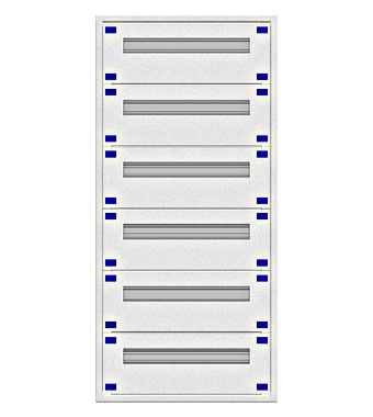 Umetak KVN 40mm 2-24K, 6-redni,met.pr.ploče,spremno za ožič.
front plates sheet steel, prepared for wiring duct installation