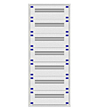 Umetak KVN 40mm 2-28K, 7-redni,met.pr.ploče,spremno za ožič.
front plates sheet steel, prepared for wiring duct installation