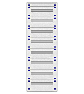 Umetak KVN 40mm 2-33K, 8-redni,met.pr.ploče,spremno za ožič.
front plates sheet steel, prepared for wiring duct installation