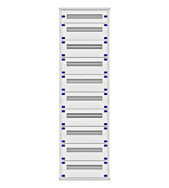 Umetak KVN 40mm 2-39K, 10-redni,met.pr.pl.,spremno za ožič.
front plates sheet steel, prepared for wiring duct installation