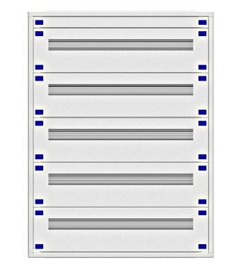 Umetak KVN 40mm 3-21K, 5-redni,met.pr.ploče,spremno za ožič.
front plates sheet steel, prepared for wiring duct installation