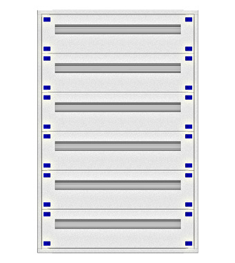 Umetak KVN 40mm 3-24K, 6-redni,met.pr.ploče,spremno za ožič.
front plates sheet steel, prepared for wiring duct installation