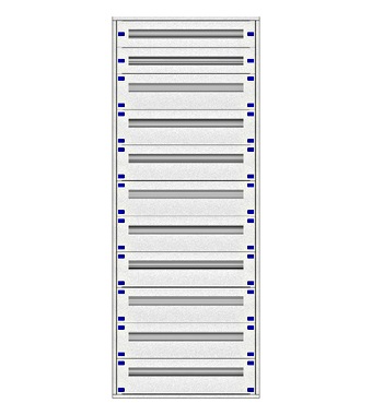 Umetak KVN 40mm 3-42K, 11-redni,met.pr.pl.,spremno za ožič.
front plates sheet steel, prepared for wiring duct installation