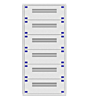 Umetak KVN 60mm 2-24K, 6-redni,met.pr.ploče,spremno za ožič.
front plates sheet steel, prepared for wiring duct installation