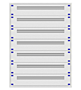 Umetak KVN 60mm 4-28K, 7-redni,met.pr.ploče,spremno za ožič.
front plates sheet steel, prepared for wiring duct installation