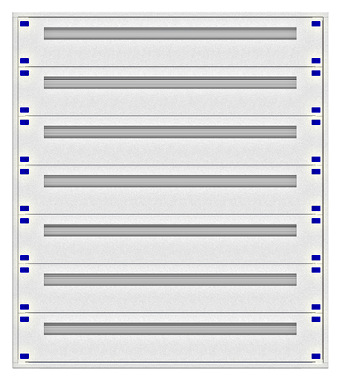 Umetak KVN 60mm 5-28K, 7-redni,met.pr.ploče,spremno za ožič.
front plates sheet steel, prepared for wiring duct installation