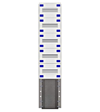 Metalno mod.kuć.21HU komplet, mont.ploča 6HU, 966x200x150mm
construction sample from top side: 5xG3, B6, including insert supporters 21HU and perforated mounting plate 6HU, H=966 W=200 D=150mm, S...