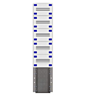 Metalno mod.kuć.21HU komplet, mont.ploča 6HU, 966x208x150mm
construction sample from top side: 7xG3, including insert supporters 21HU and perforated mounting plate 6HU, H=996 W=208 D=150mm, Sheet...