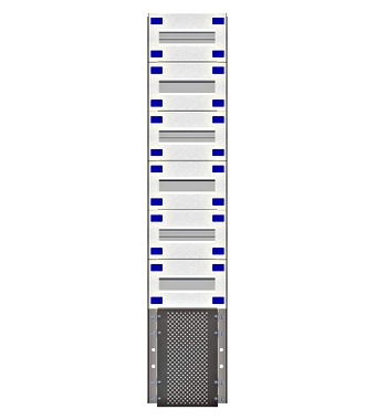 Metalno mod.kuć.24HU komplet, mont.ploča 6HU, 1104x220x150mm
construction sample from top side: 6xG3, B6, including insert supporters 24HU and perforated mounting plate 6HU, H=1104 W=220 D=150mm,...