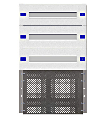 Metalno mod.kuć.15HU komplet, mont.ploča 6HU, 690x420x150mm
construction sample from top side: 3xG3, B6, including insert supporters 15HU and perforated mounting plate 6HU, H=690 W=420 D=150mm, S...