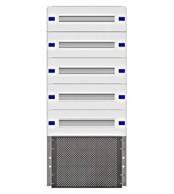 Metalno mod.kuć.21HU komplet, mont.ploča 6HU, 966x420x150mm
construction sample from top side: 5xG3, B6, including insert supporters 21HU and perforated mounting plate 6HU, H=960 W=420 D=150mm, S...