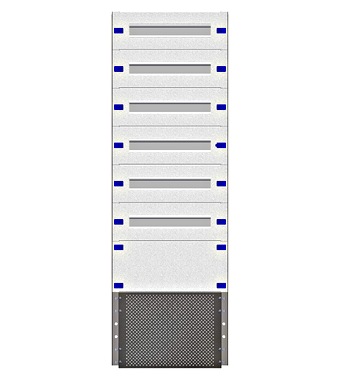 Metalno mod.kuć.28HU komplet, mont.ploča 6HU, 1288x420x150mm
construction sample from top side: 6xG3, B4, B6, including insert supporters 28HU and perforated mounting plate 6HU, H=1288 W=200 D=15...