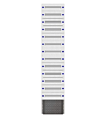 Metalno mod.kuć.45HU komplet, mont.ploča 6HU, 2070x420x150mm
construction sample from top side: 13xG3, B6, including insert supporters 45HU and perforated mounting plate 6HU, H=2070 W=420 D=150mm...