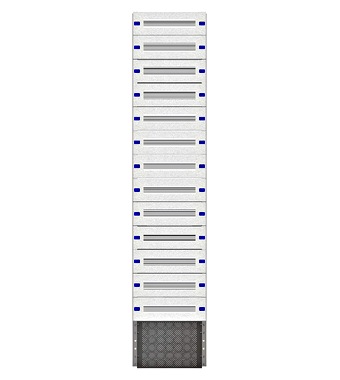 Metalno mod.kuć.45HU komplet, mont.ploča 6HU, 2070x428x150mm
construction sample from top side: 13xG3, B6, including insert supporters 45HU and perforated mounting plate 6HU, H=2070 W=428 D=150mm...