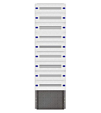 Metalno mod.kuć.33HU komplet, mont.ploča 6HU, 1518x440x150mm
construction sample from top side: 9xG3, B6, including insert supporters 33HU and perforated mounting plate 6HU, H=1518 W=440 D=150mm,...